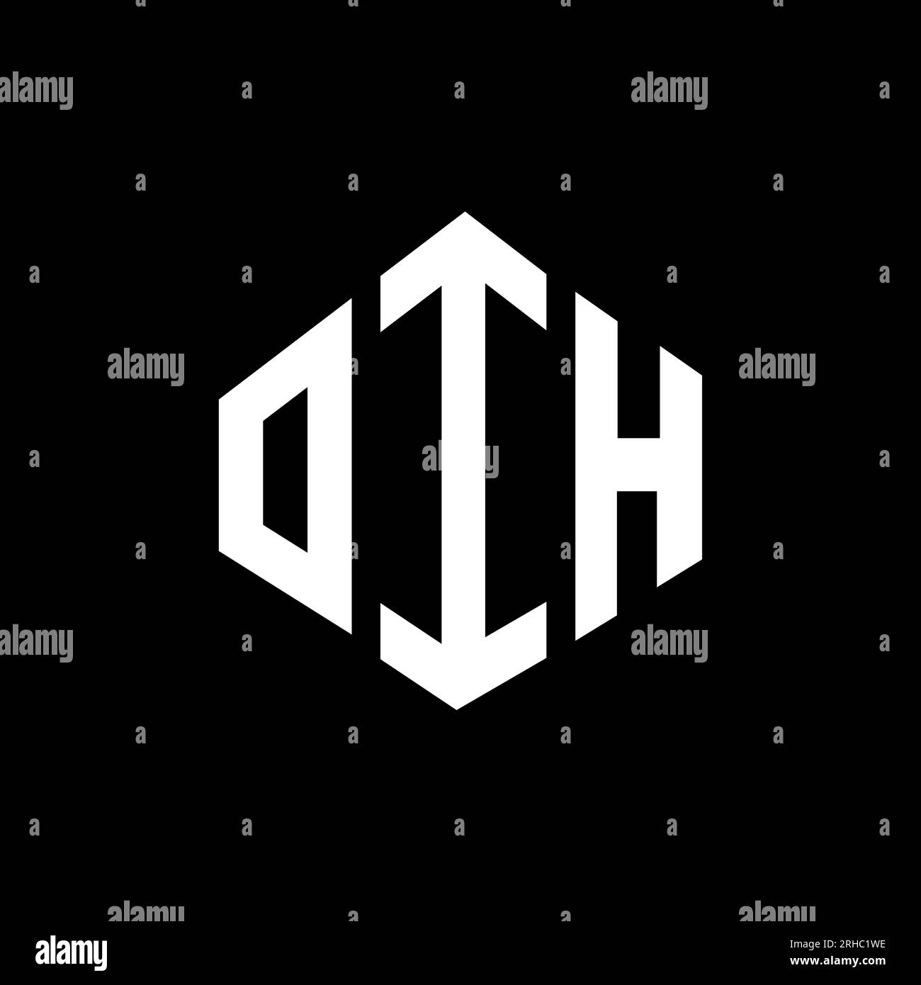OIH letter logo design with polygon shape. OIH polygon and cube shape ...