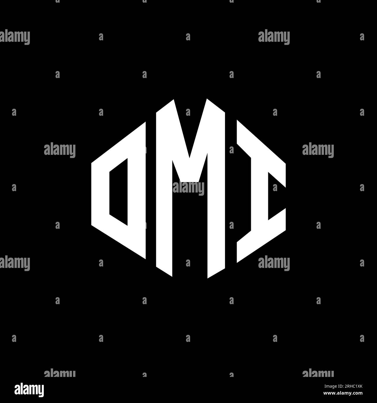 OMI letter logo design with polygon shape. OMI polygon and cube shape ...