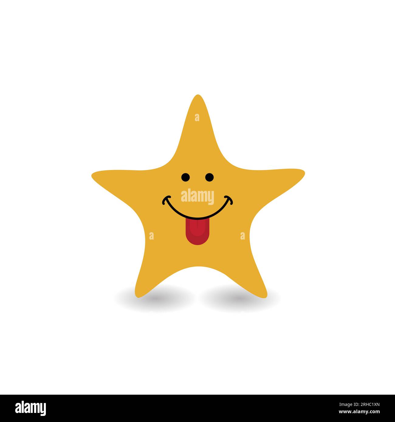 Funny smile star icon logo - vector illustration Stock Vector Image ...