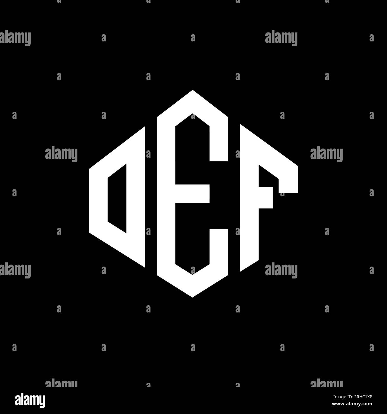 OEF letter logo design with polygon shape. OEF polygon and cube shape ...