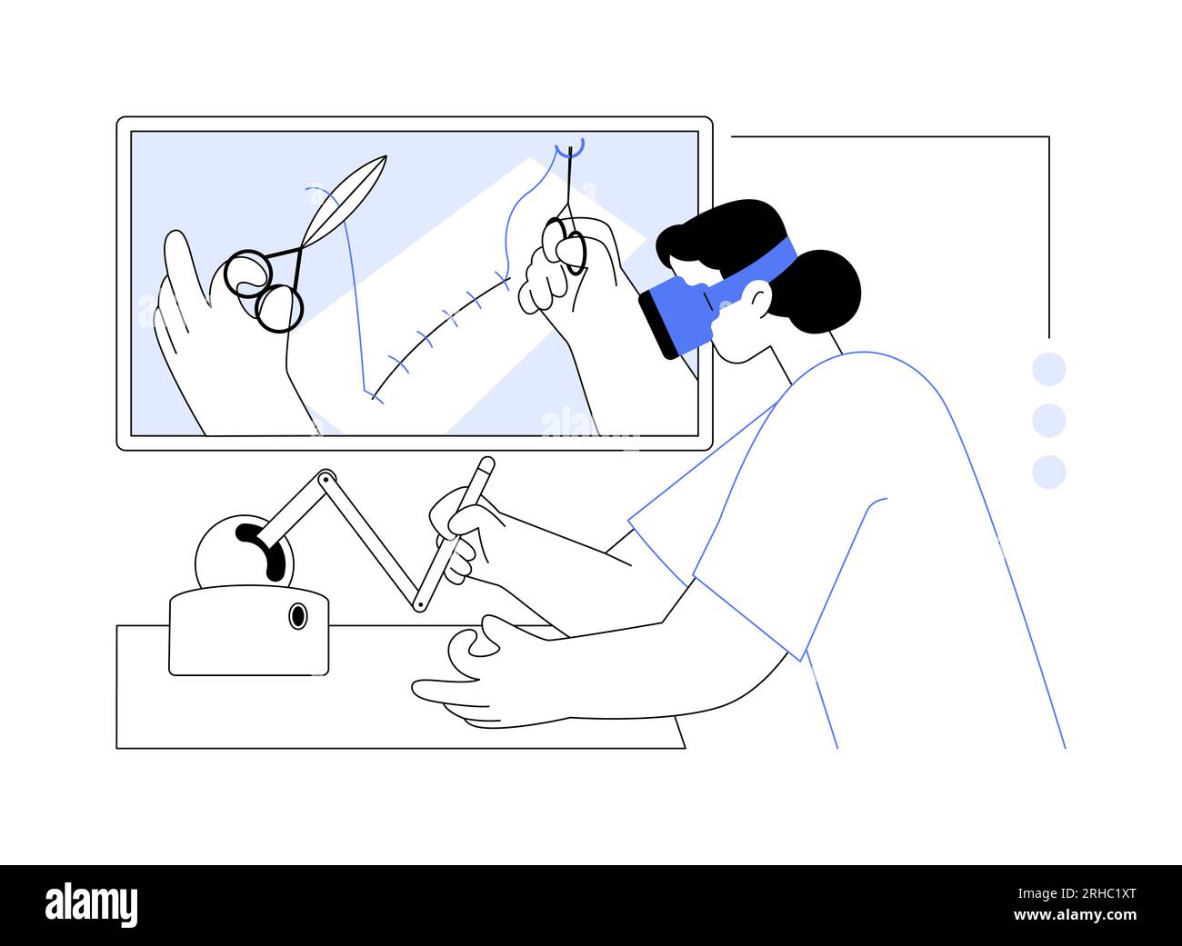 Learn surgery in VR abstract concept vector illustration Stock Vector ...