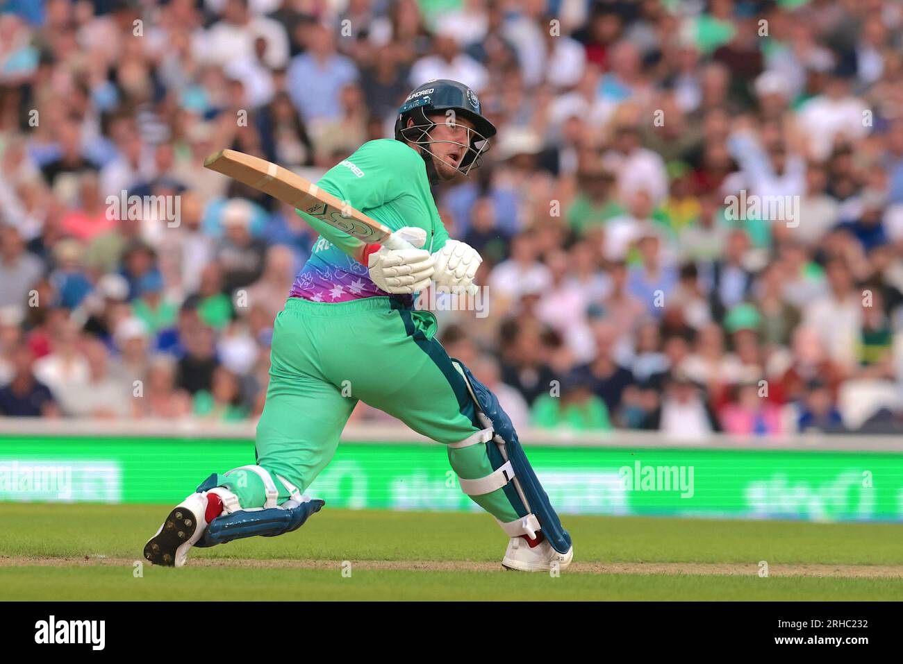 London, UK. 15th Aug, 2023. Jason Roy batting as Oval Invincibles take ...