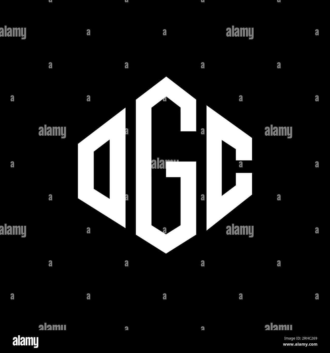 OGC letter logo design with polygon shape. OGC polygon and cube shape logo design. OGC hexagon ...