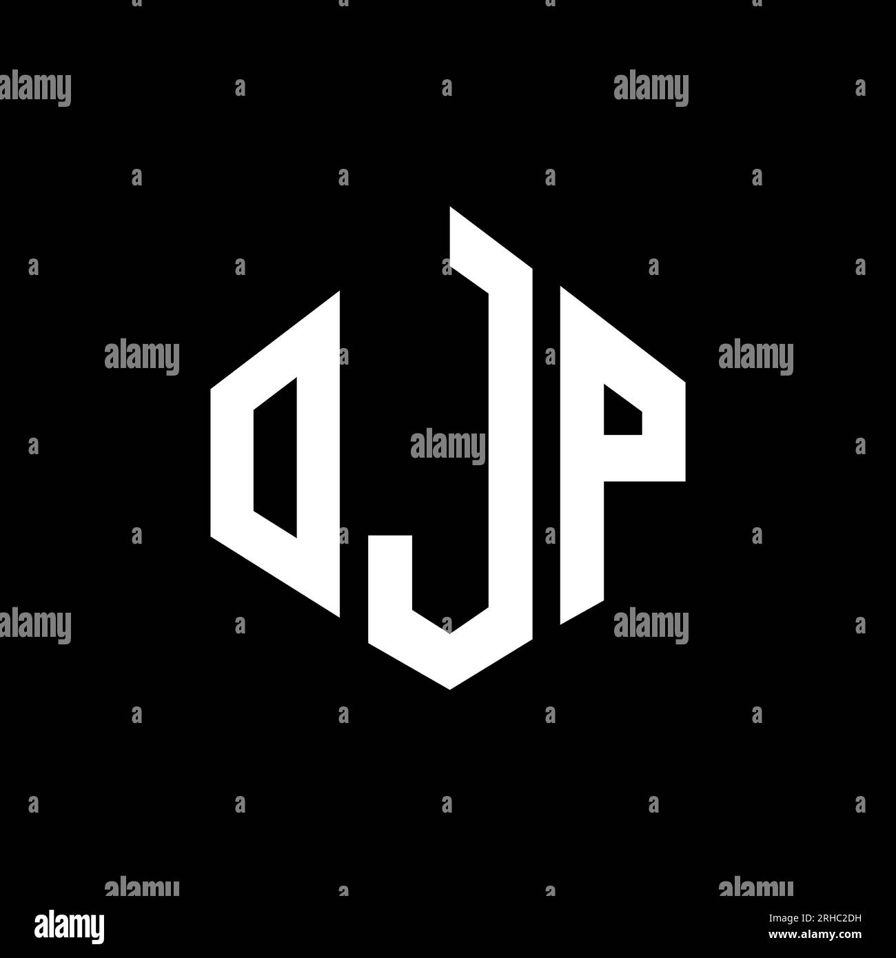 OJP letter logo design with polygon shape. OJP polygon and cube shape ...