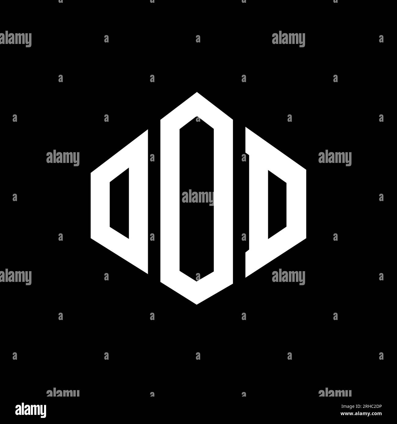 OOD letter logo design with polygon shape. OOD polygon and cube shape ...