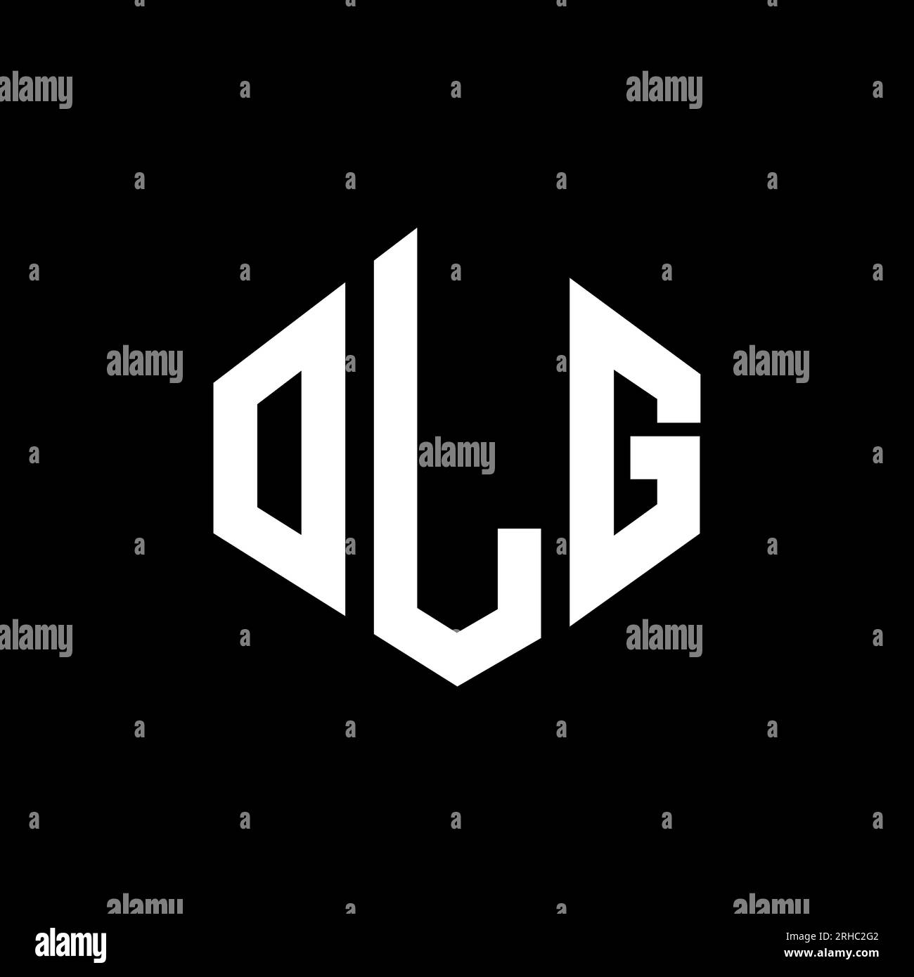 OLG letter logo design with polygon shape. OLG polygon and cube shape ...