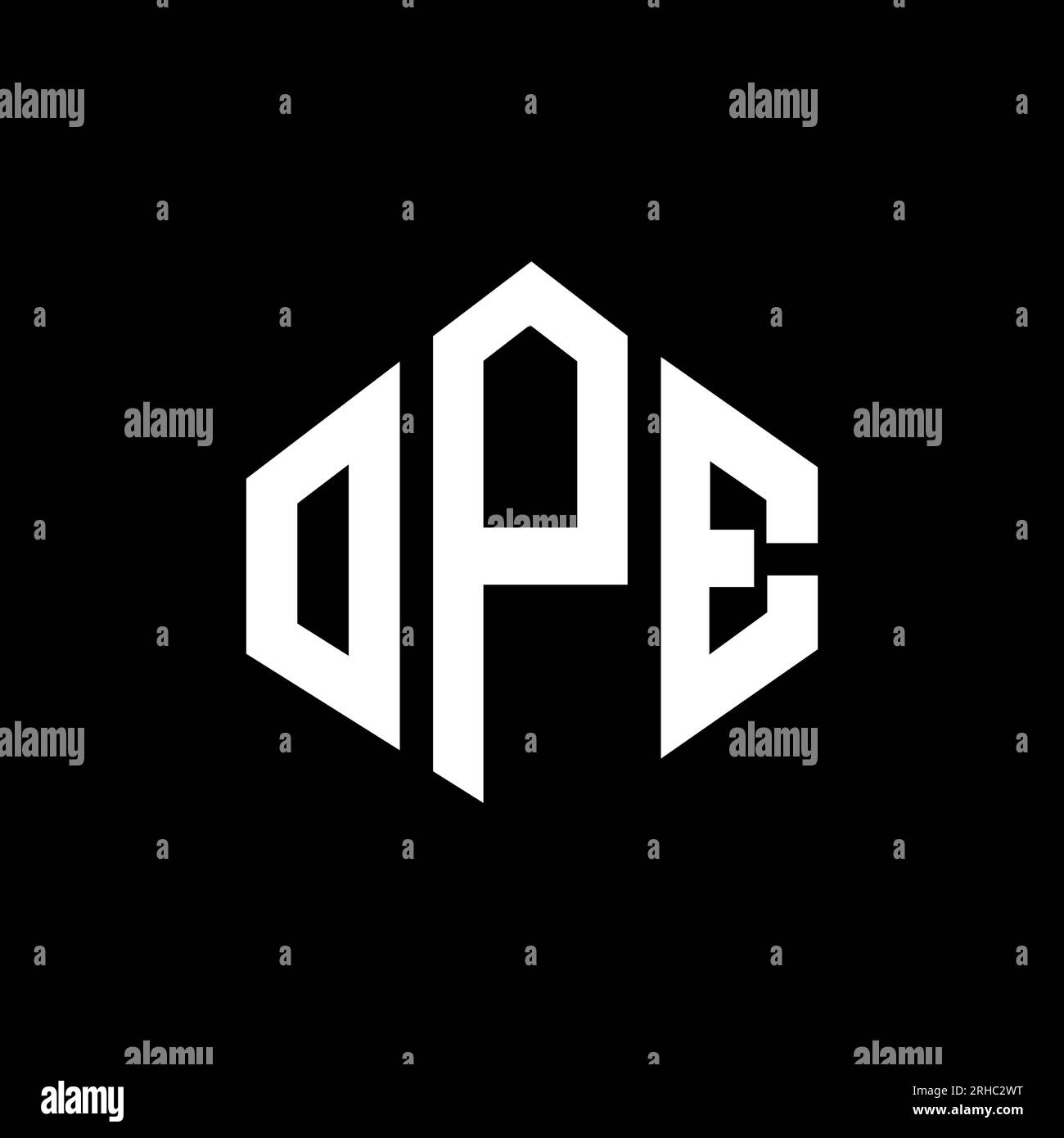 OPE letter logo design with polygon shape. OPE polygon and cube shape ...