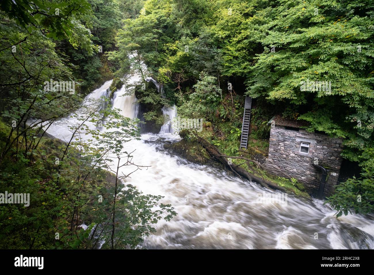 Waterfalls around Elterwater, Skelwith Force and Colwith Force Stock ...