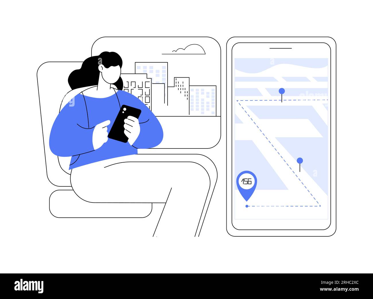 Smart bus app abstract concept vector illustration Stock Vector Image ...