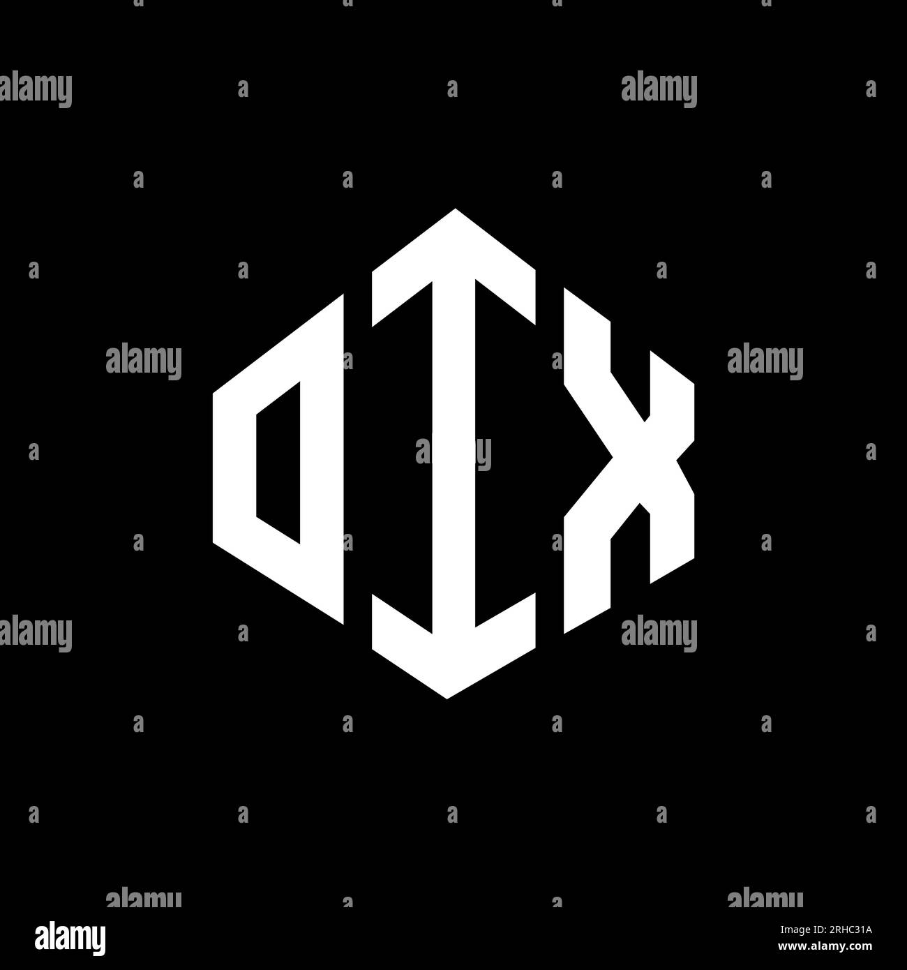OIX letter logo design with polygon shape. OIX polygon and cube shape ...