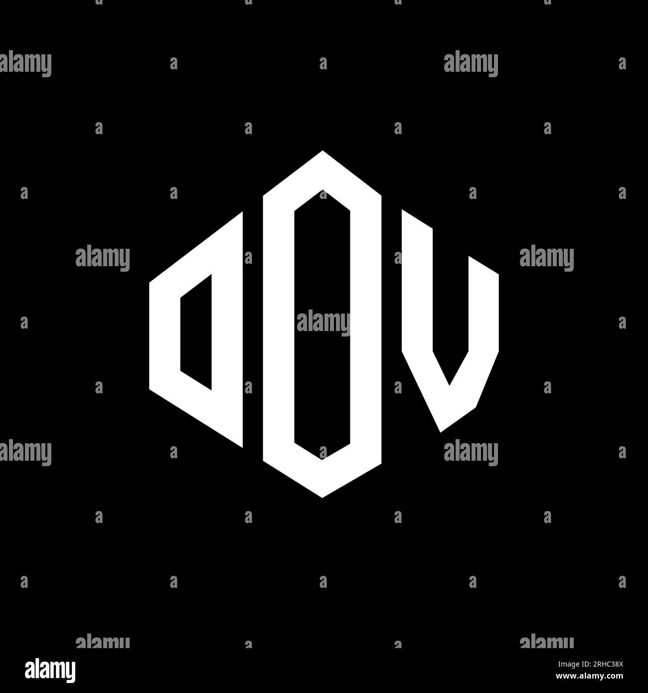 OOV letter logo design with polygon shape. OOV polygon and cube shape ...