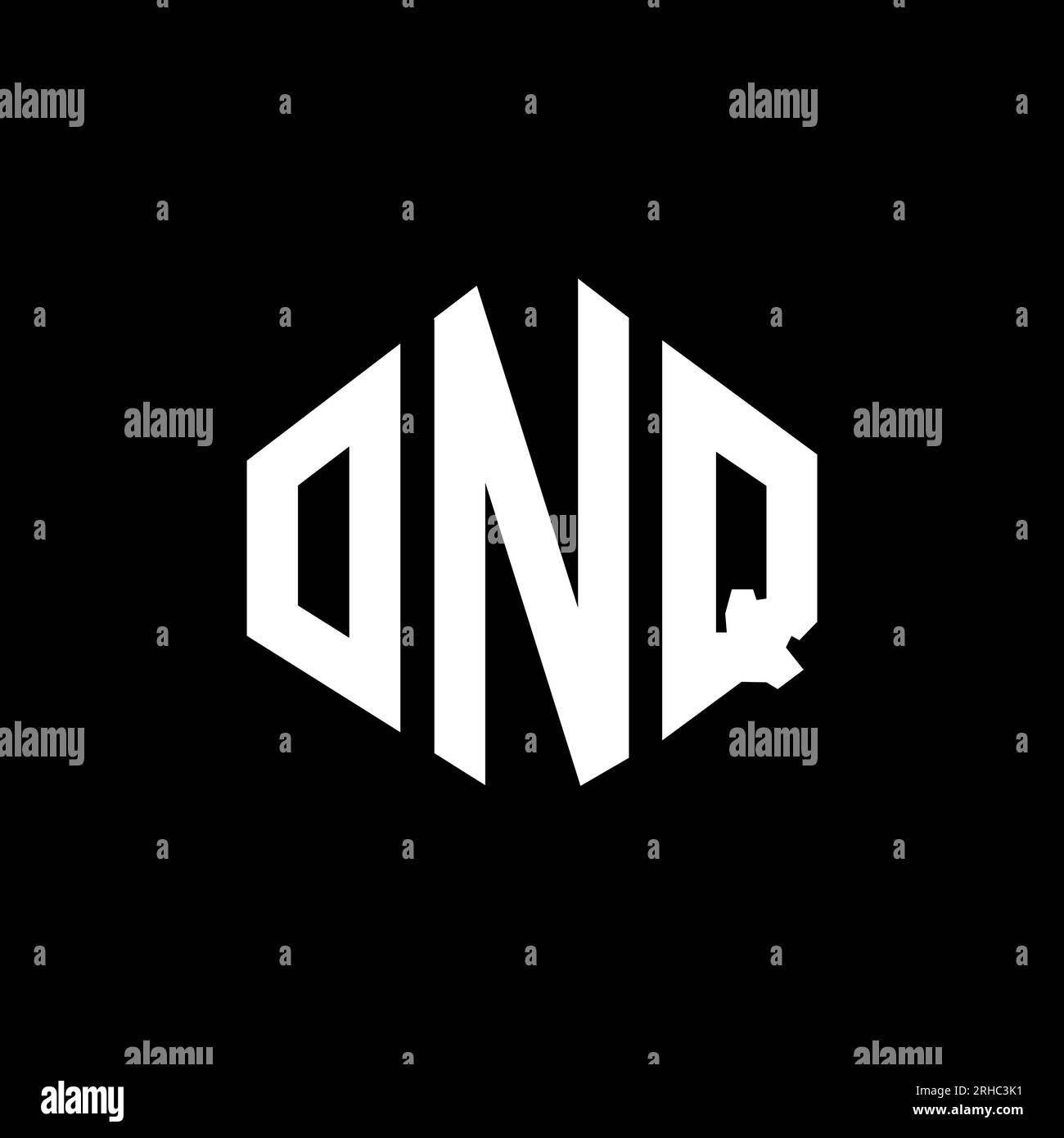 ONQ letter logo design with polygon shape. ONQ polygon and cube shape ...