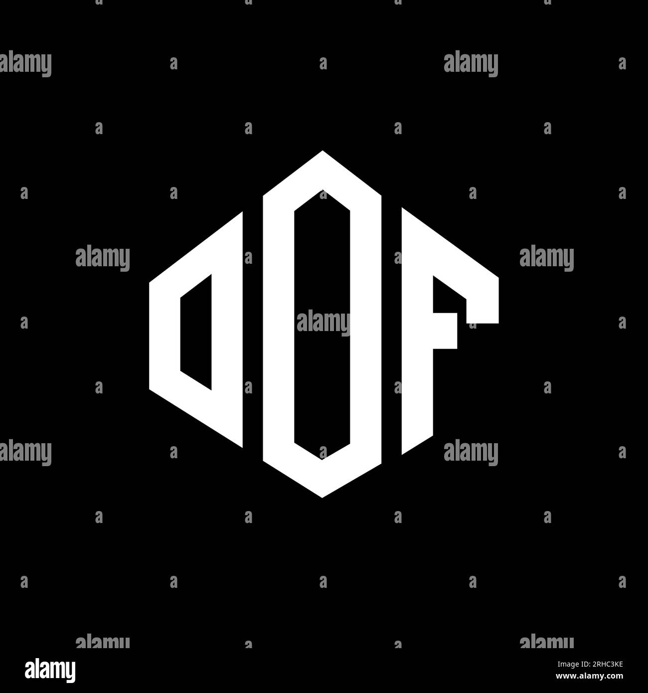 OOF letter logo design with polygon shape. OOF polygon and cube shape ...
