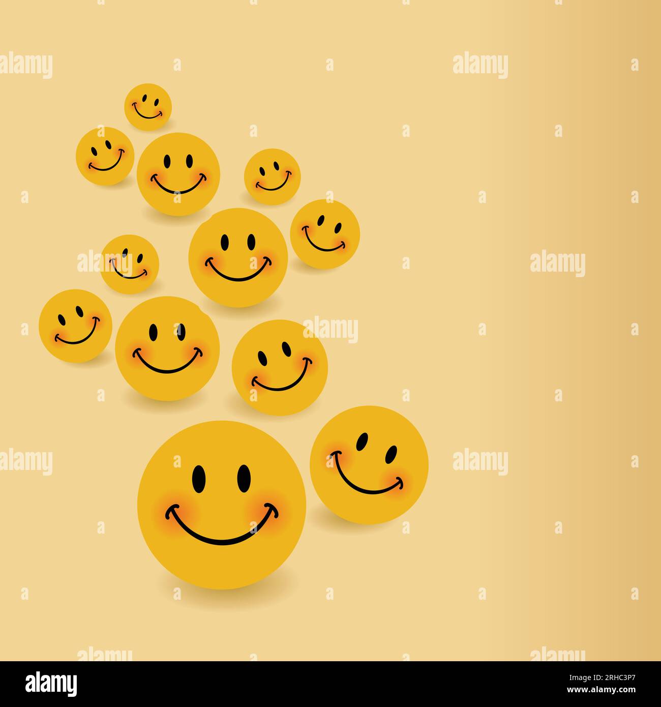 Smile icon background template. Smiley faces design elements. Vector ...