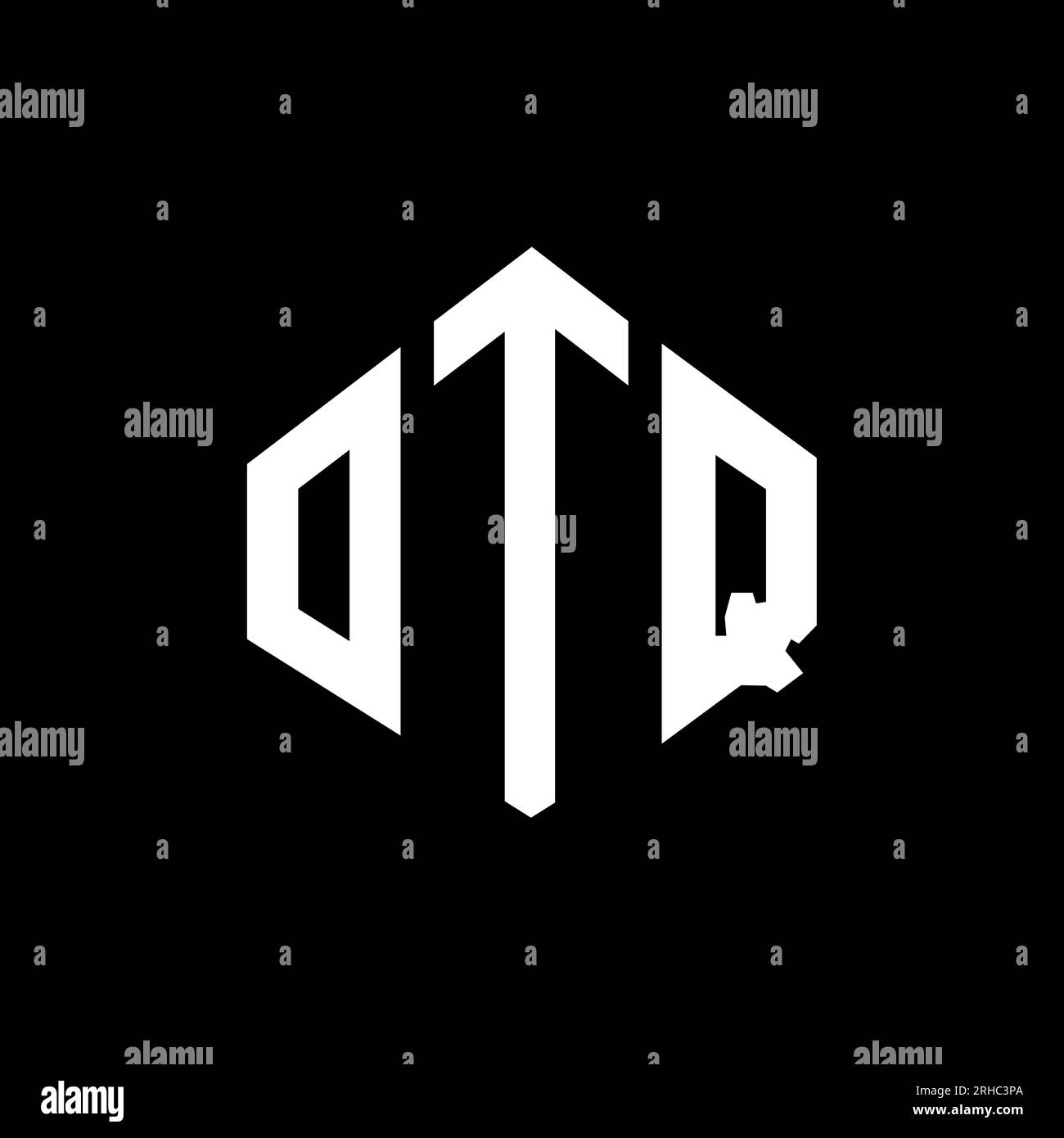 OTQ letter logo design with polygon shape. OTQ polygon and cube shape ...