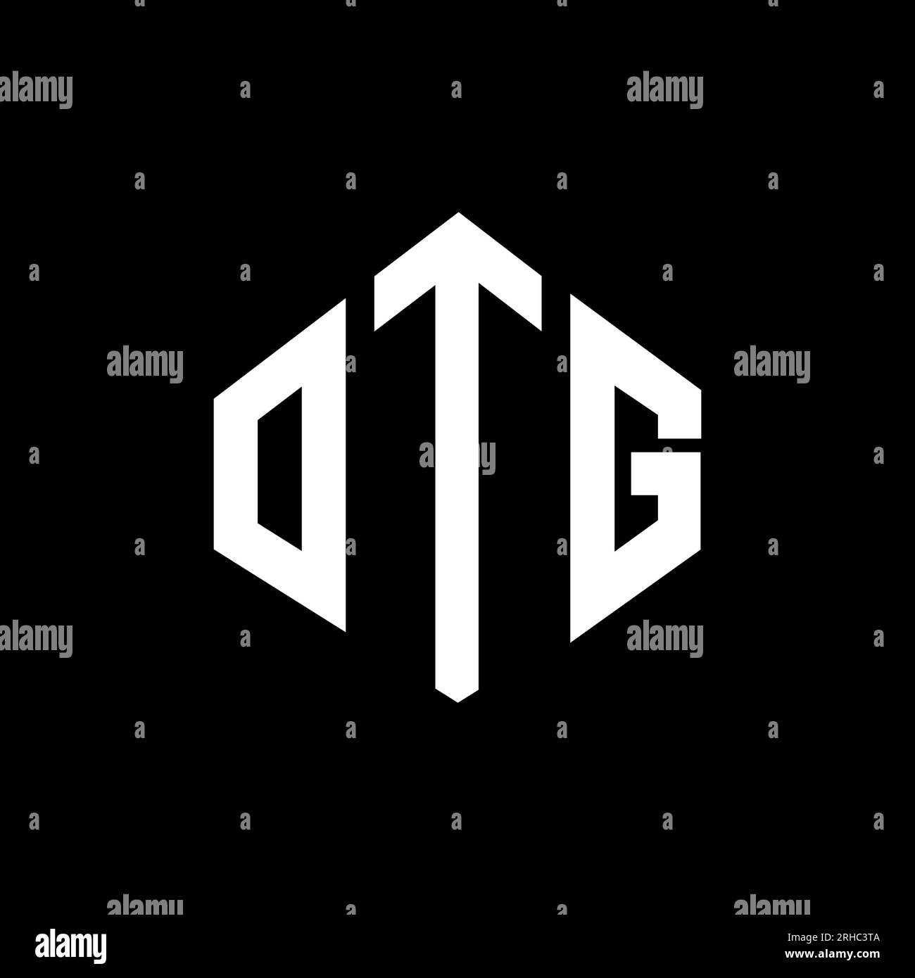 OTG letter logo design with polygon shape. OTG polygon and cube shape ...