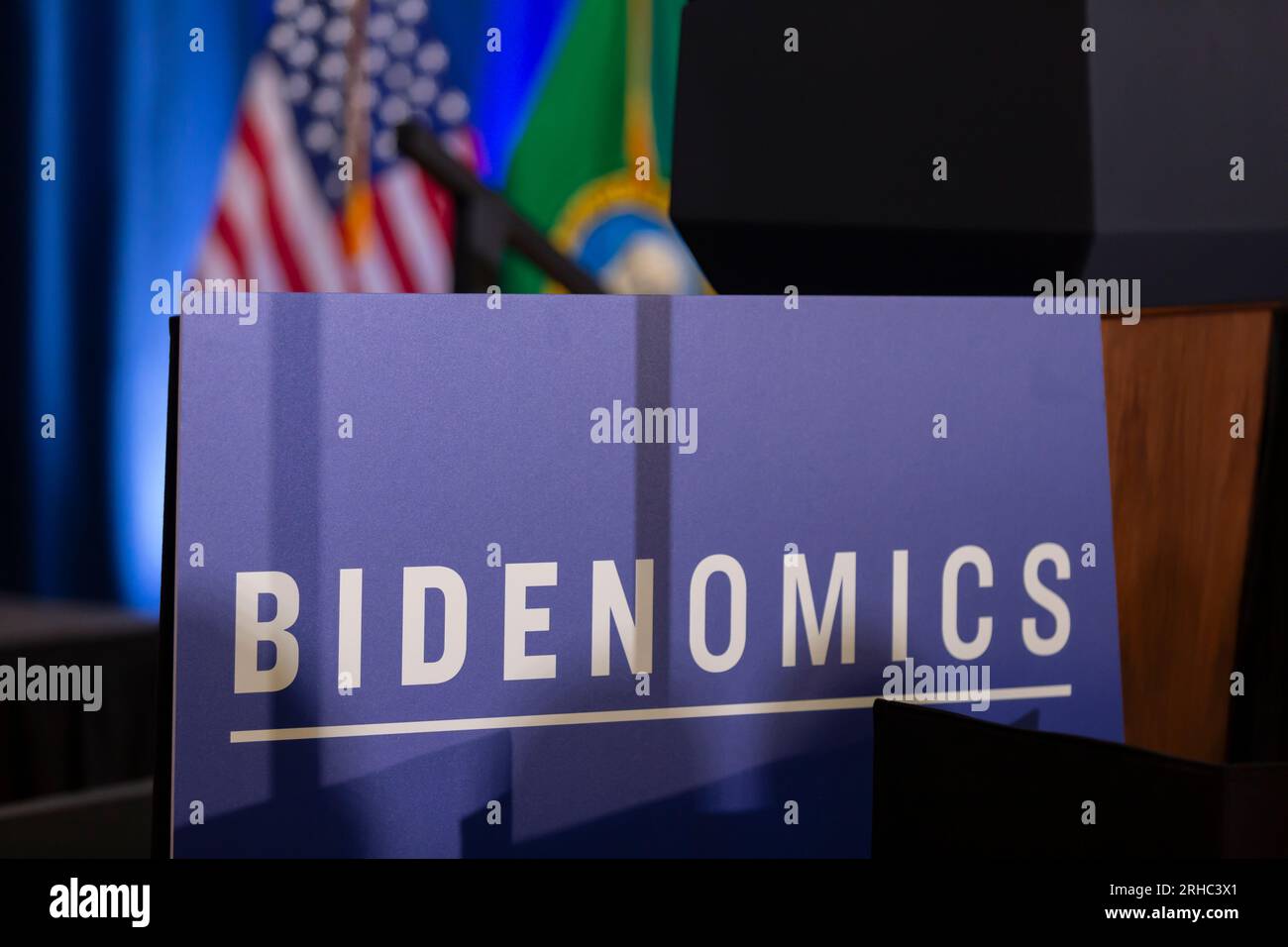 Seattle, Washington, USA. 15th August, 2023. A sign promotes ...