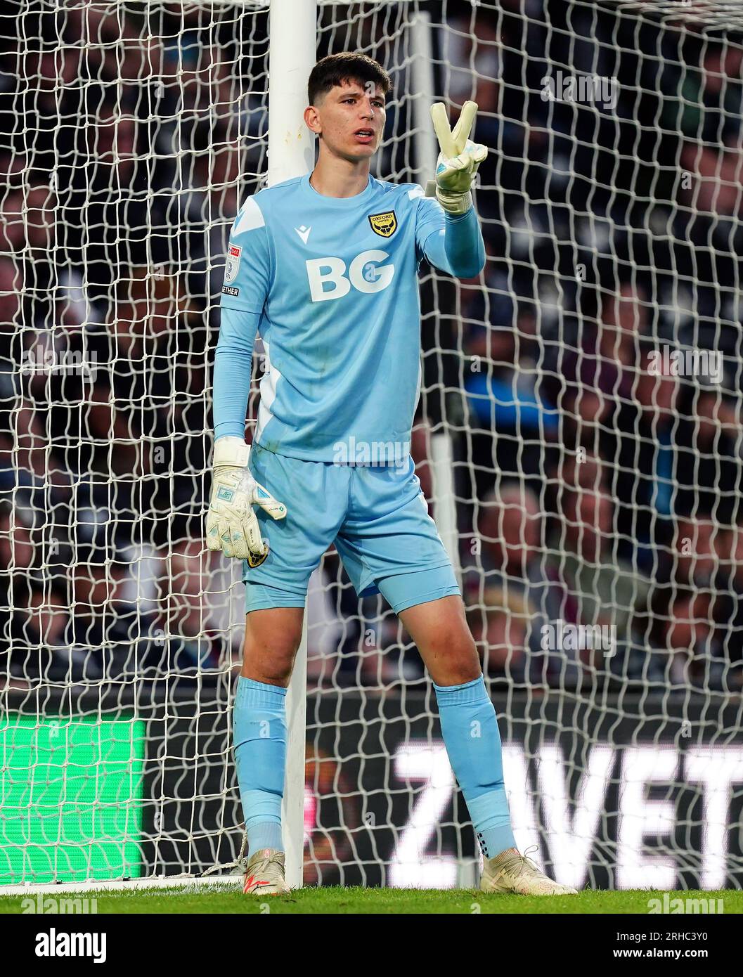Oxford United goalkeeper James Beadle during the Sky Bet League One match at the Pride Park ...