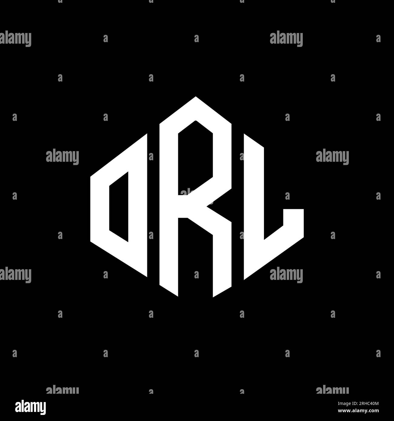 ORL letter logo design with polygon shape. ORL polygon and cube shape ...
