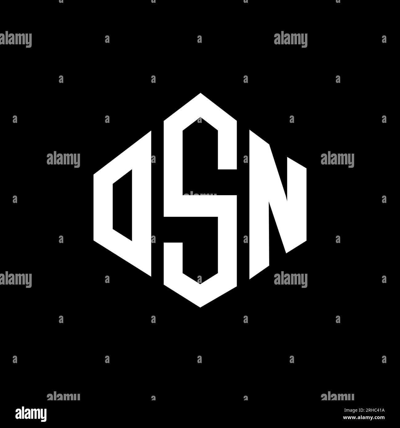 OSN letter logo design with polygon shape. OSN polygon and cube shape ...