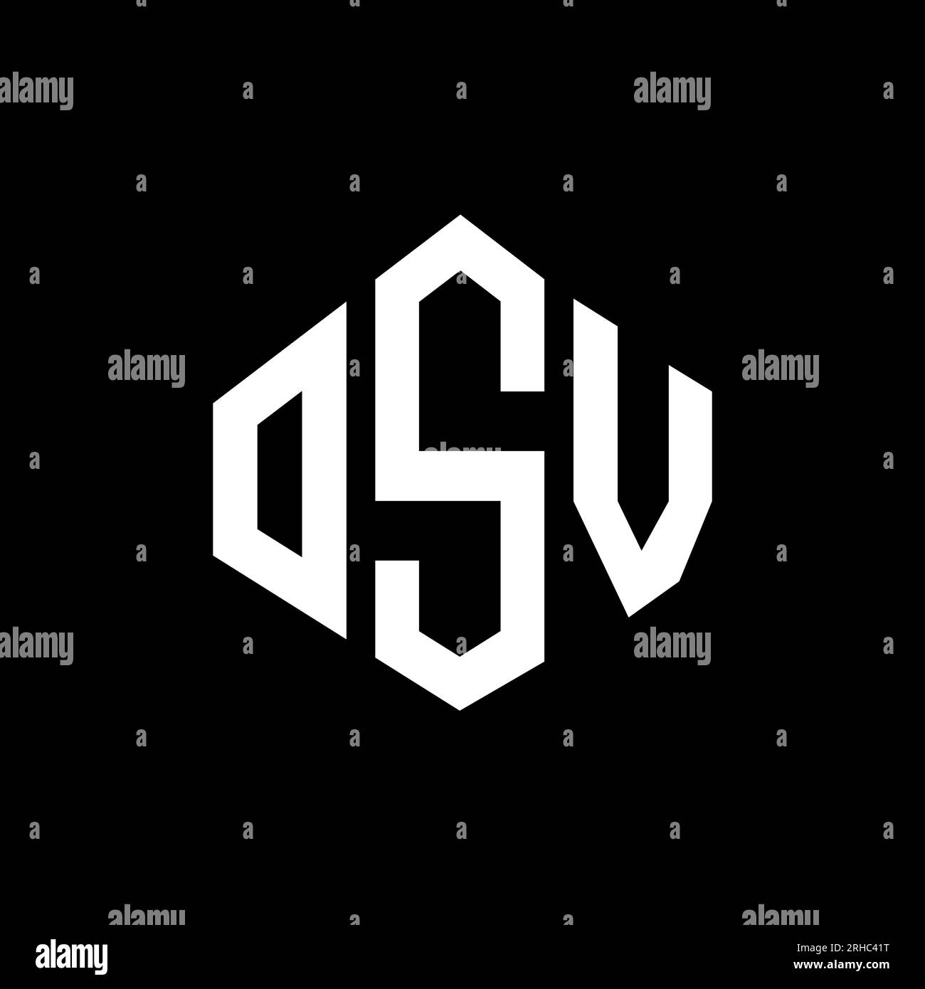 OSV letter logo design with polygon shape. OSV polygon and cube shape ...