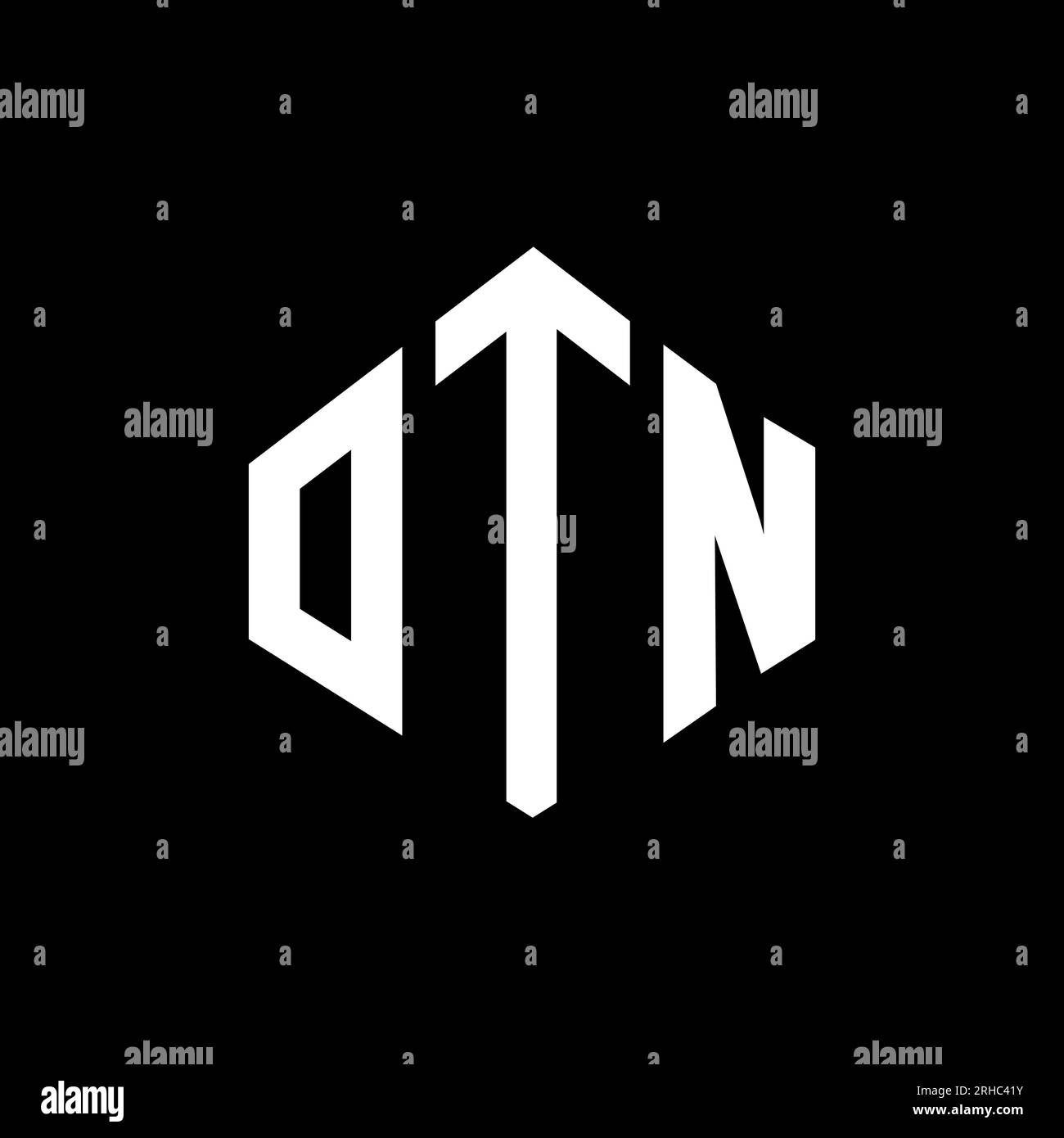 OTN letter logo design with polygon shape. OTN polygon and cube shape logo design. OTN hexagon ...