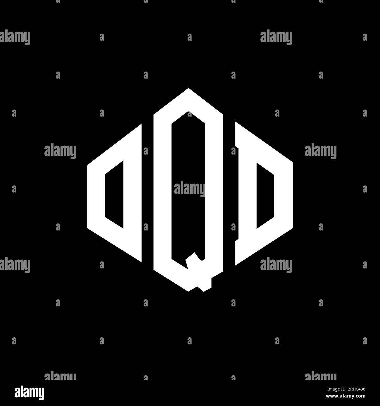 OQD letter logo design with polygon shape. OQD polygon and cube shape ...