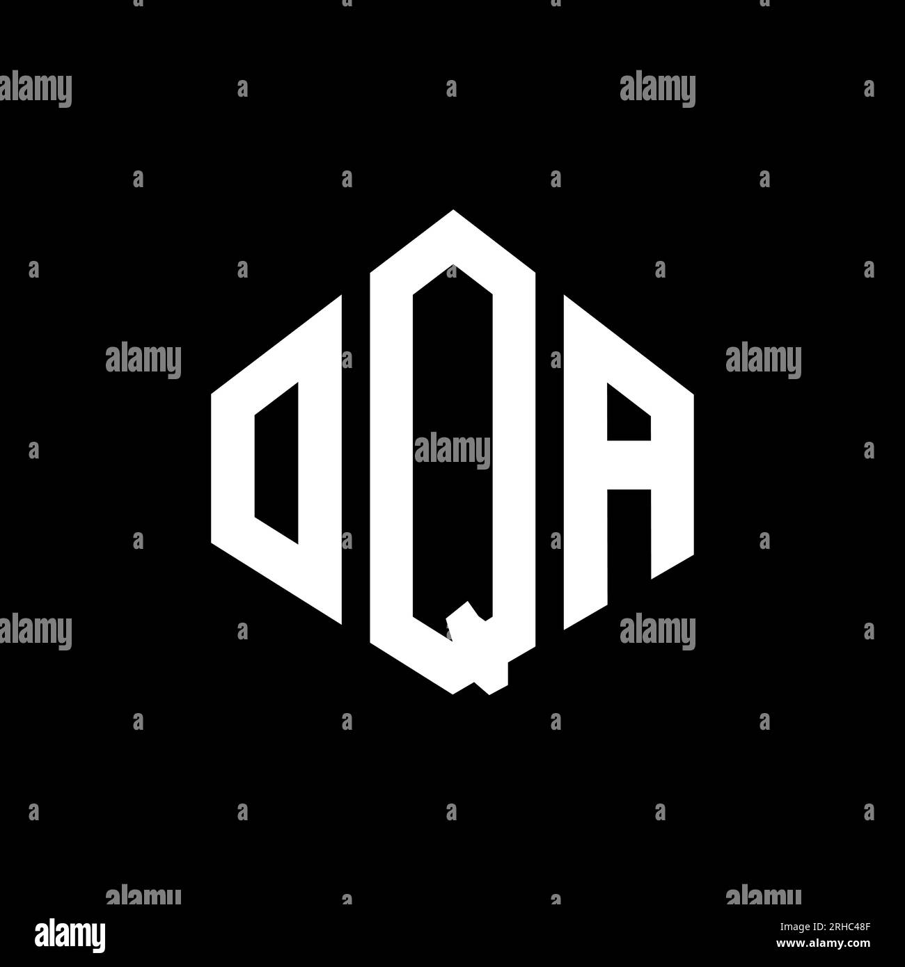 OQA letter logo design with polygon shape. OQA polygon and cube shape ...