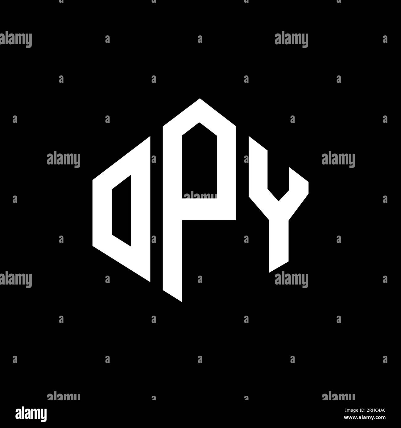 OPY letter logo design with polygon shape. OPY polygon and cube shape ...