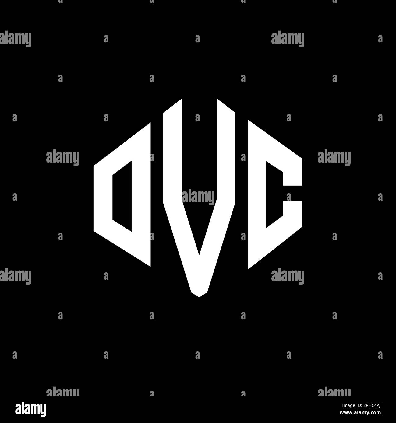OVC letter logo design with polygon shape. OVC polygon and cube shape ...