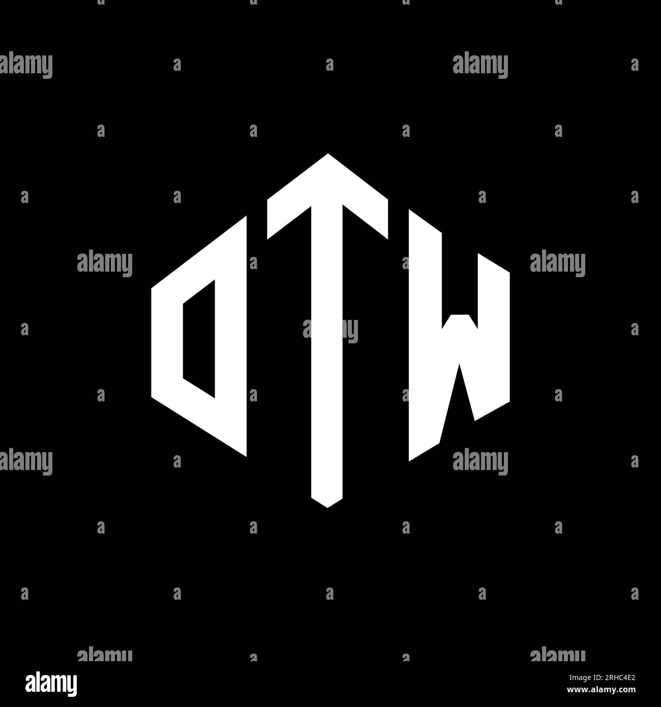 OTW letter logo design with polygon shape. OTW polygon and cube shape ...