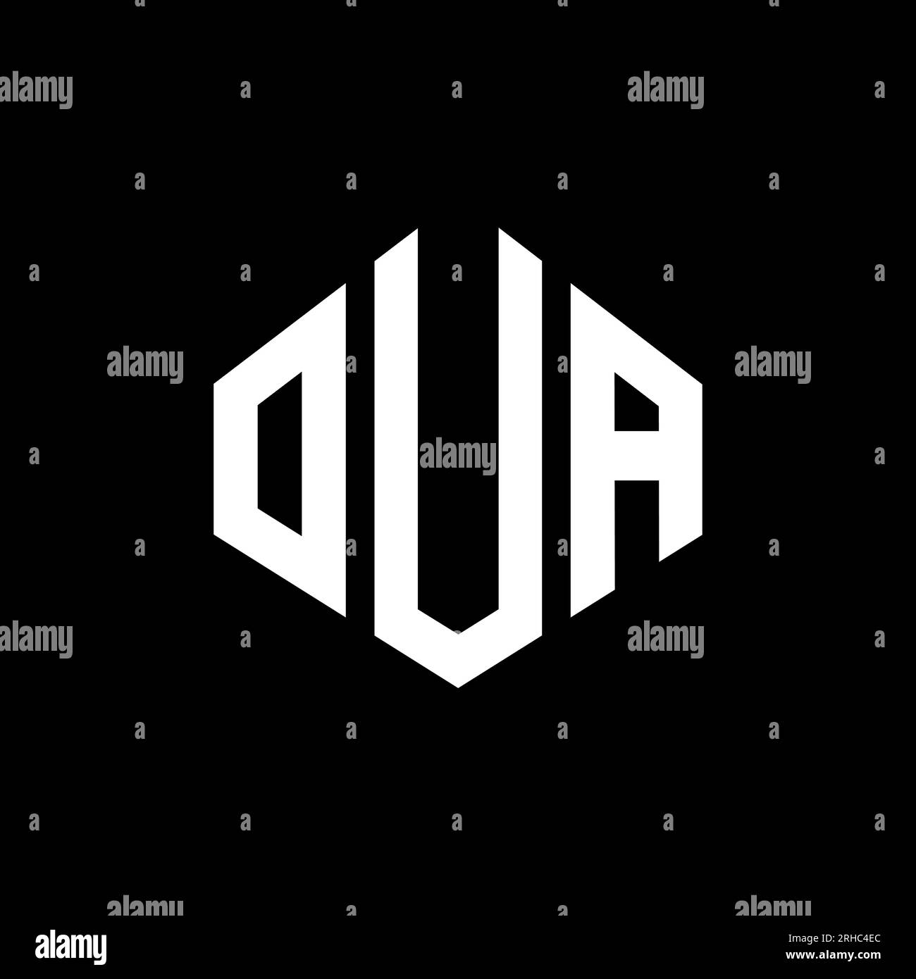 OUA letter logo design with polygon shape. OUA polygon and cube shape ...