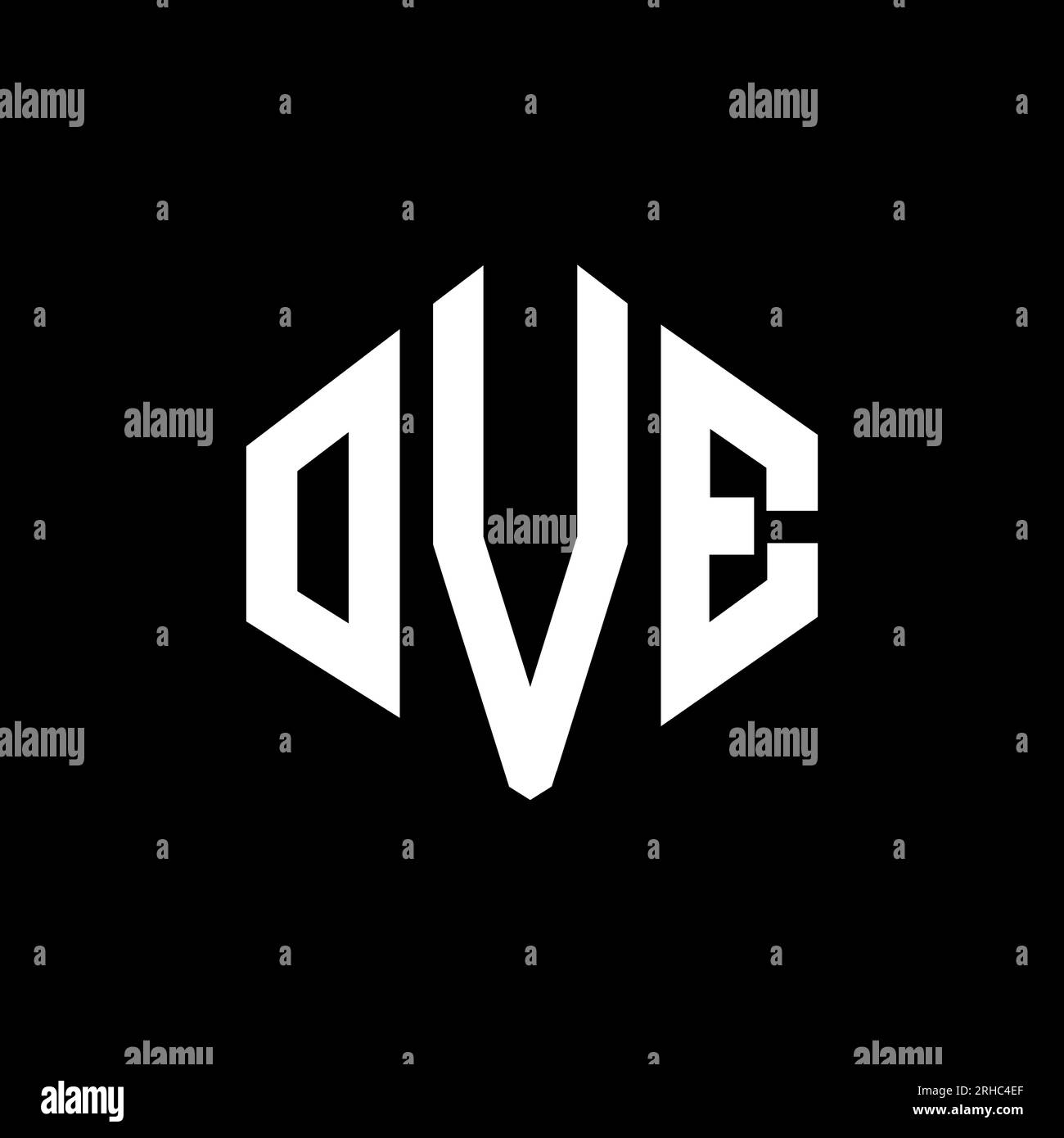 OVE letter logo design with polygon shape. OVE polygon and cube shape ...