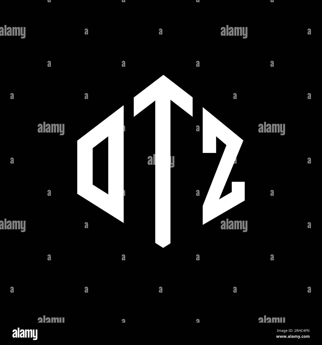 OTZ letter logo design with polygon shape. OTZ polygon and cube shape ...