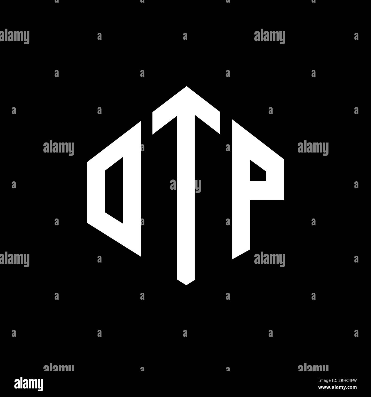 OTP letter logo design with polygon shape. OTP polygon and cube shape ...