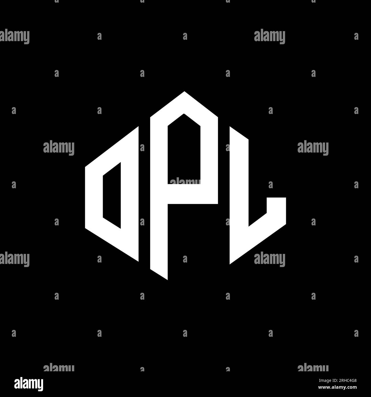 OPL letter logo design with polygon shape. OPL polygon and cube shape ...
