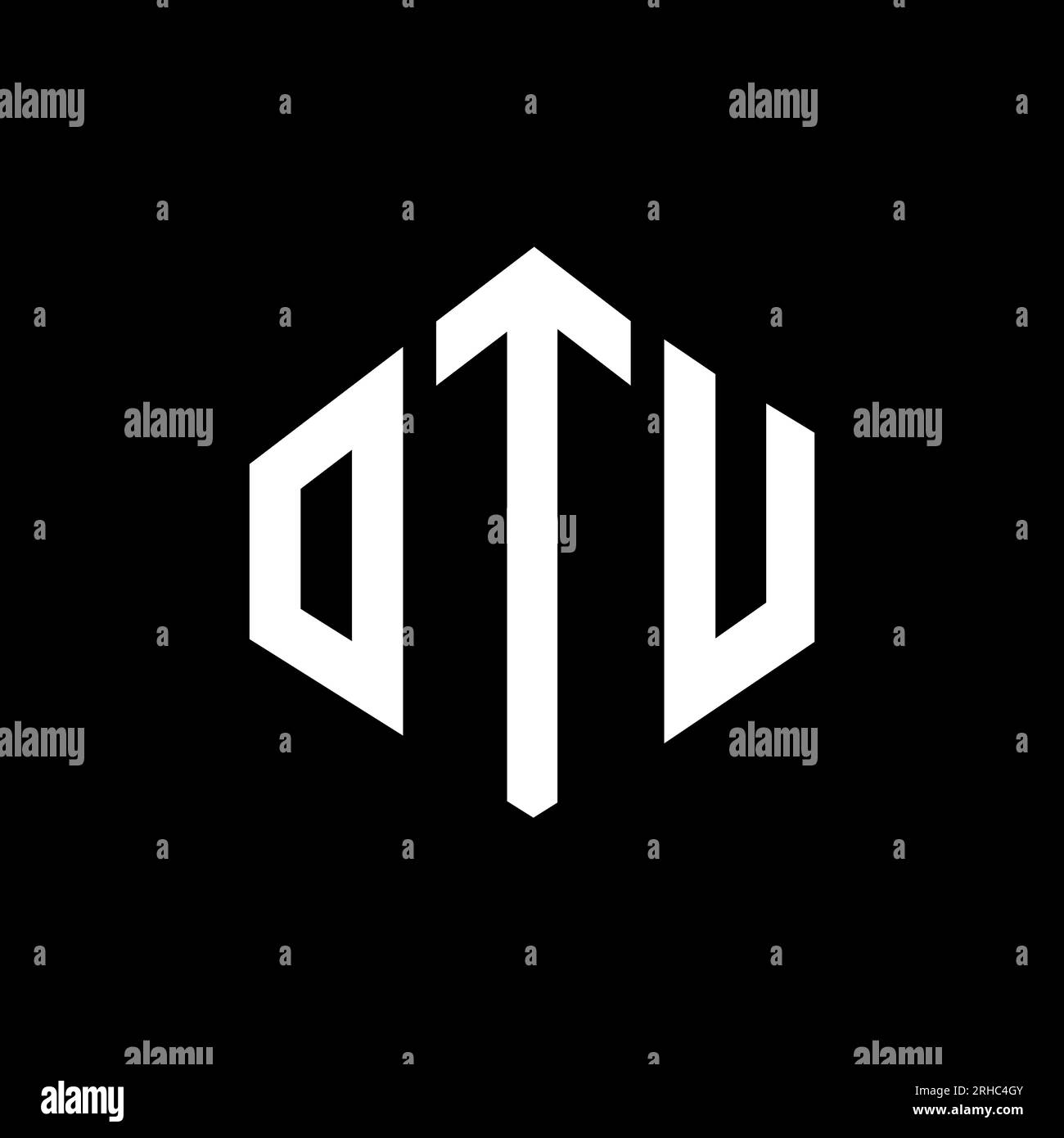 OTU letter logo design with polygon shape. OTU polygon and cube shape ...