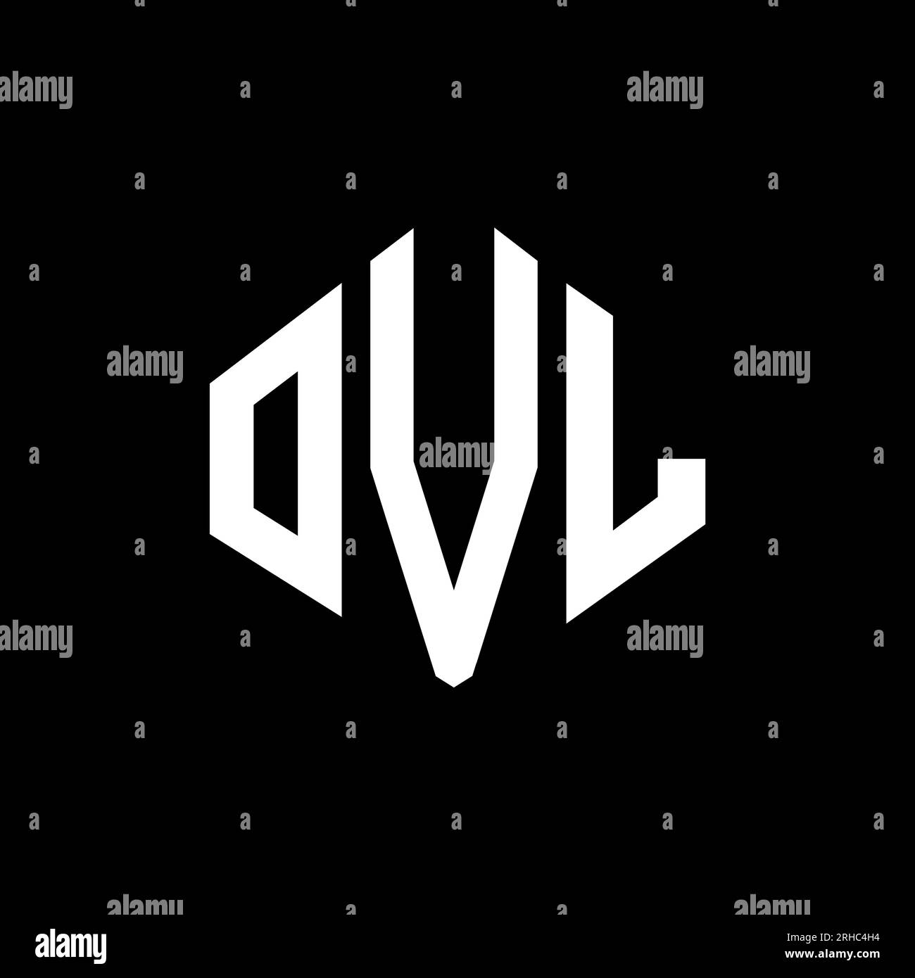 OVL letter logo design with polygon shape. OVL polygon and cube shape logo design. OVL hexagon ...