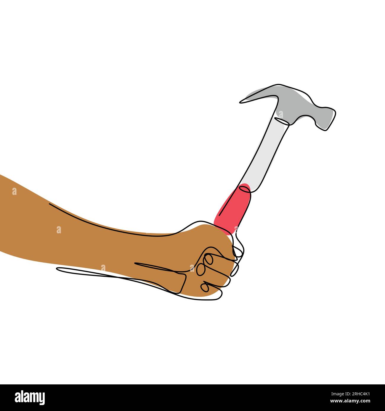 Outline drawing person holding Stock Vector Images - Alamy