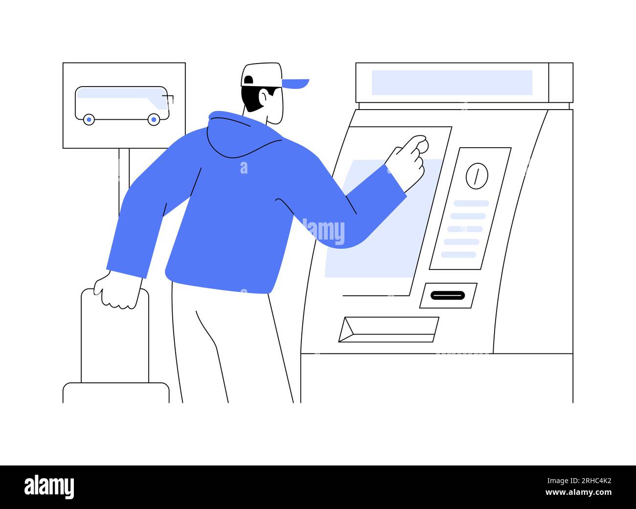 Ticket vending machine Stock Vector Images - Alamy