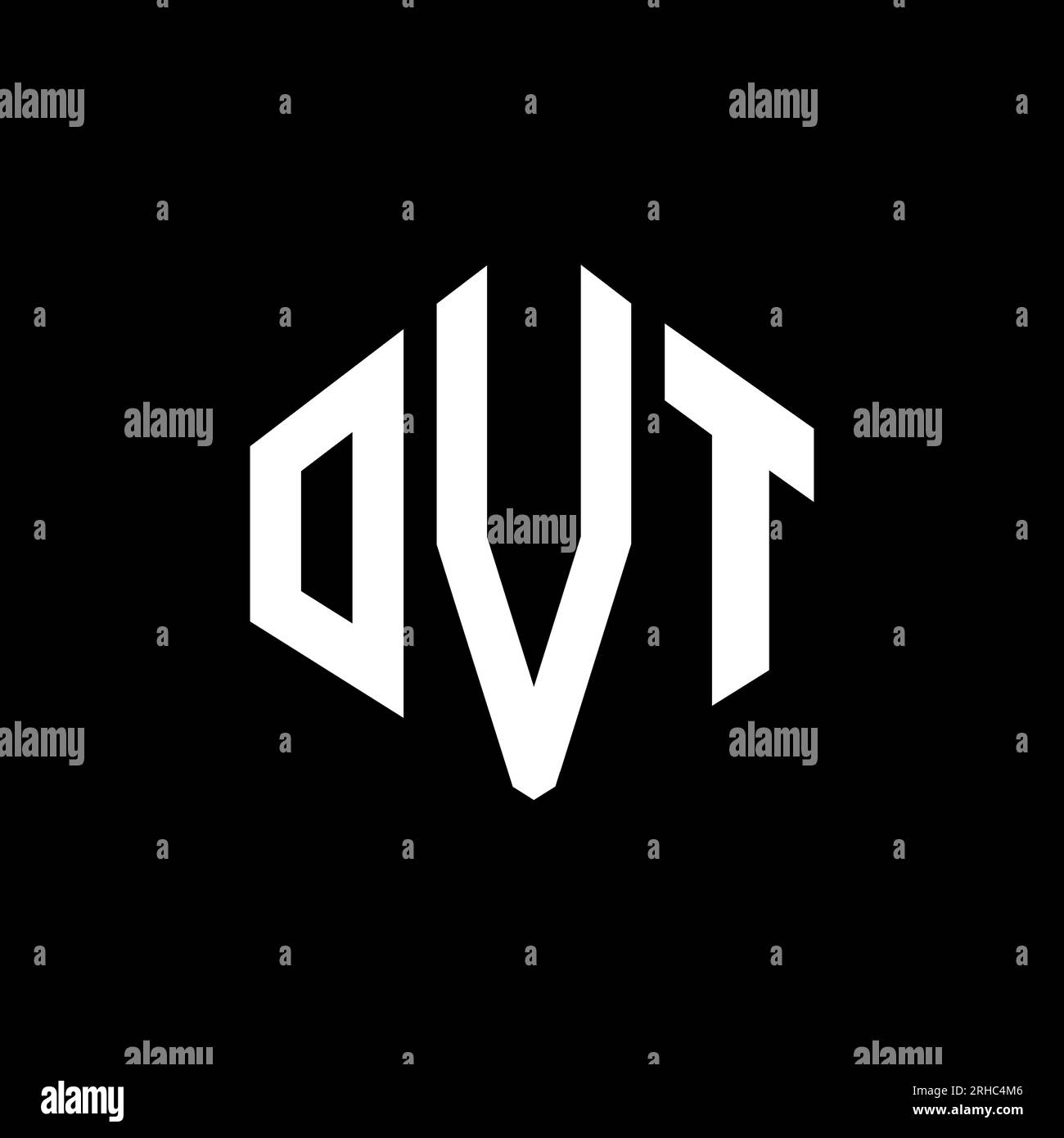 OVT letter logo design with polygon shape. OVT polygon and cube shape ...