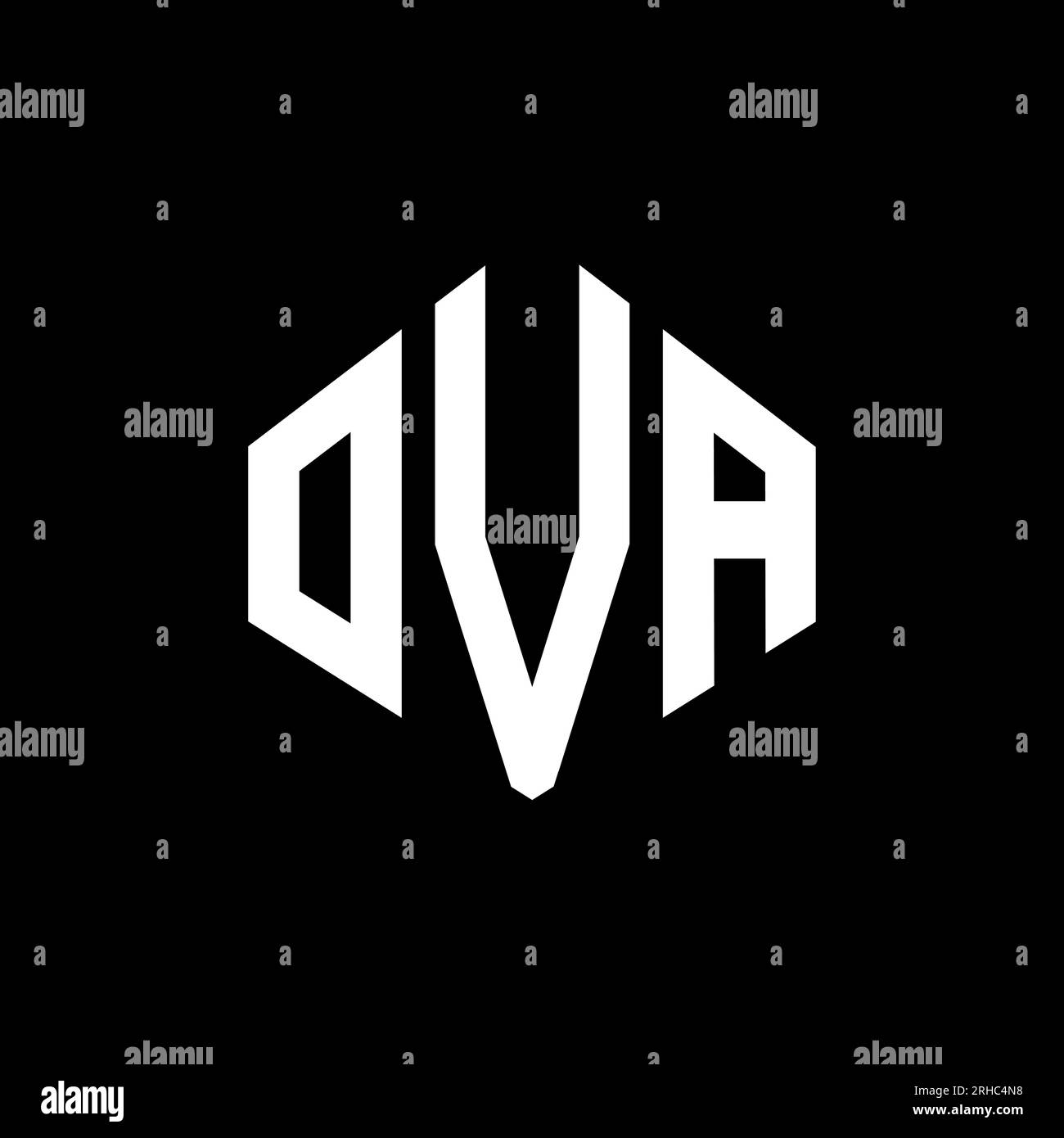 OVA letter logo design with polygon shape. OVA polygon and cube shape ...