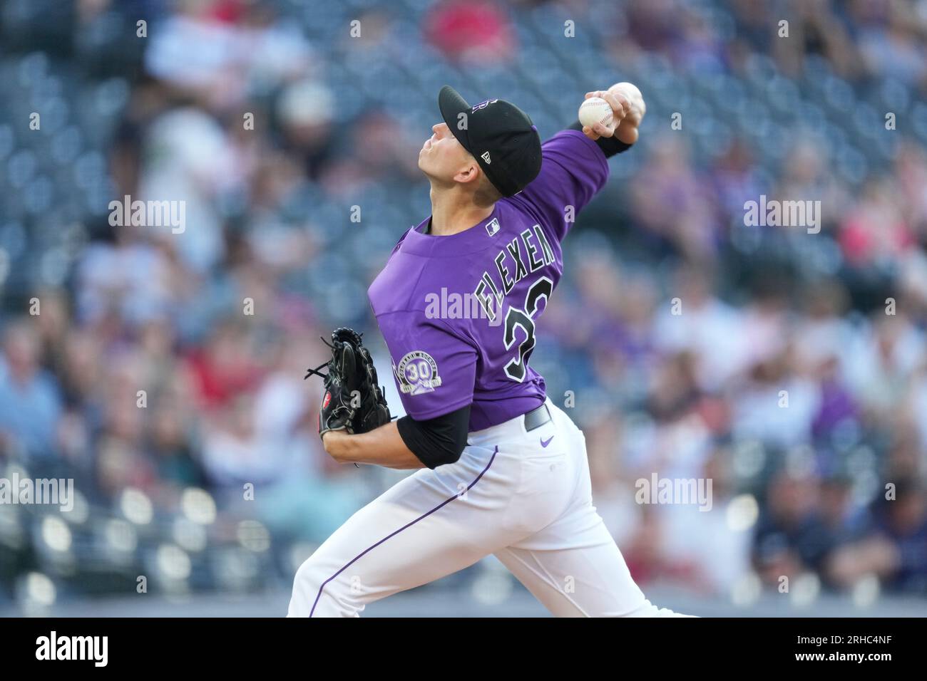 Colorado Rockies starting pitcher Chris Flexen (32) in the first inning ...