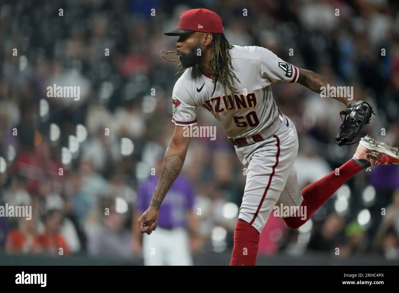 Arizona Diamondbacks relief pitcher Miguel Castro (50) in the seventh ...