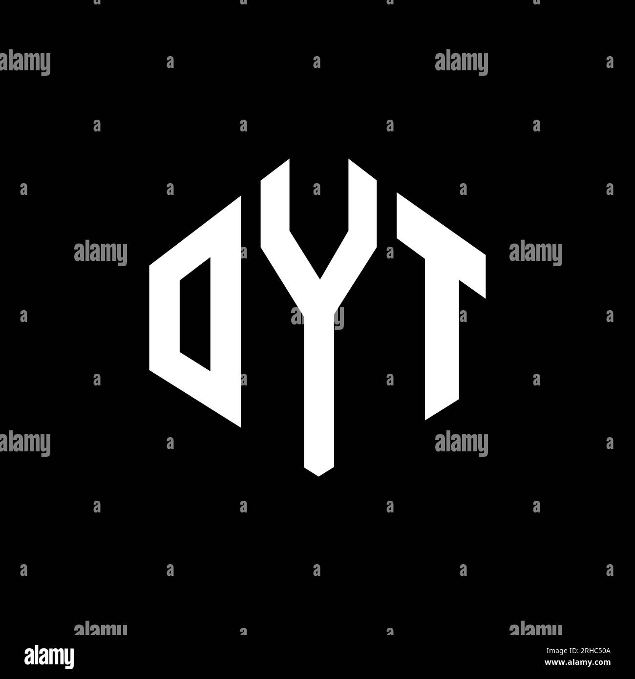 OYT letter logo design with polygon shape. OYT polygon and cube shape ...