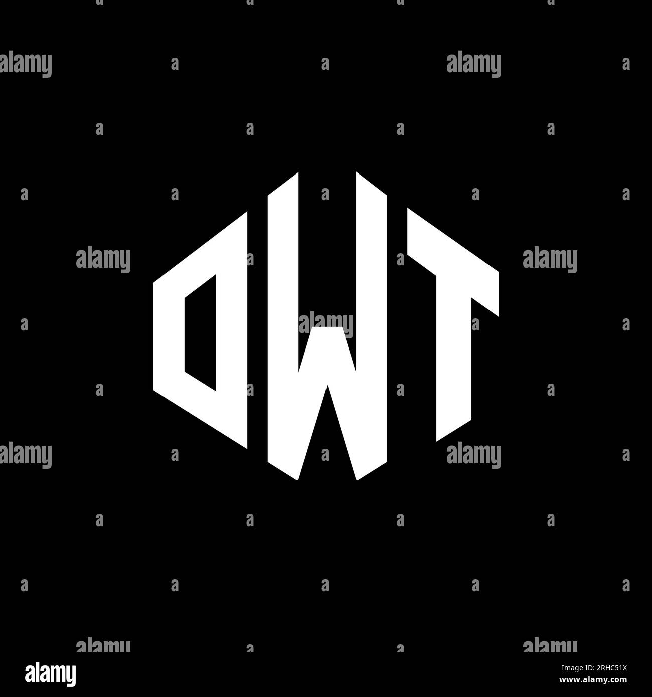 OWT letter logo design with polygon shape. OWT polygon and cube shape ...
