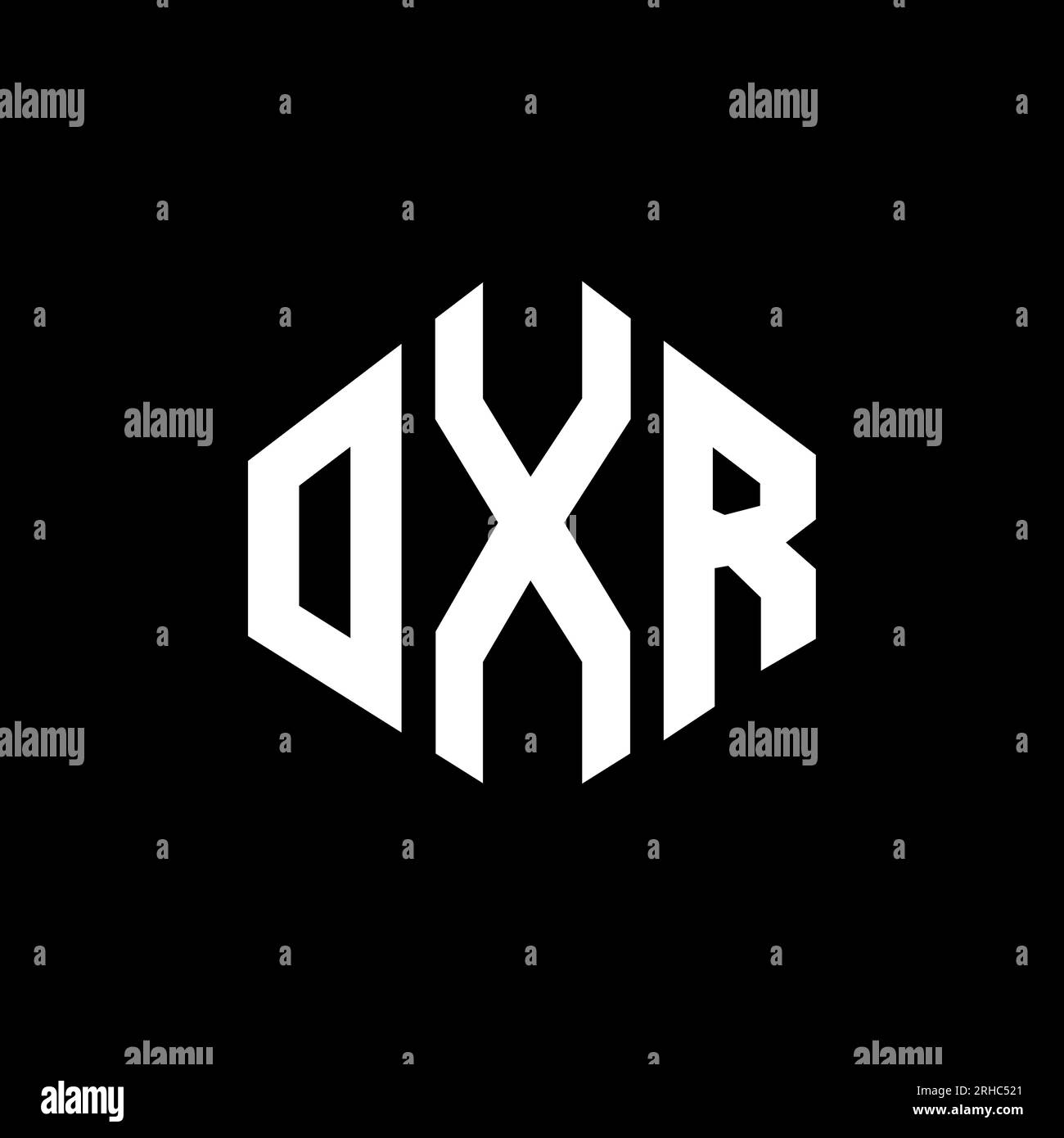 OXR letter logo design with polygon shape. OXR polygon and cube shape ...