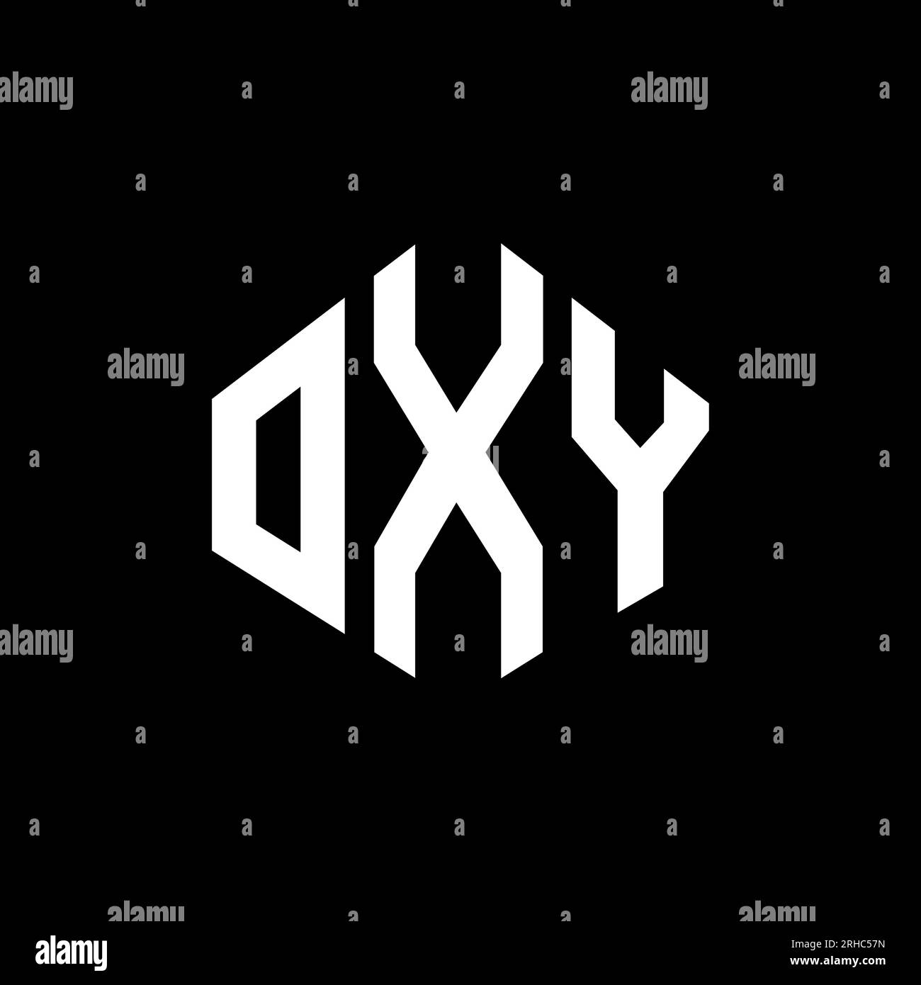 OXY letter logo design with polygon shape. OXY polygon and cube shape ...