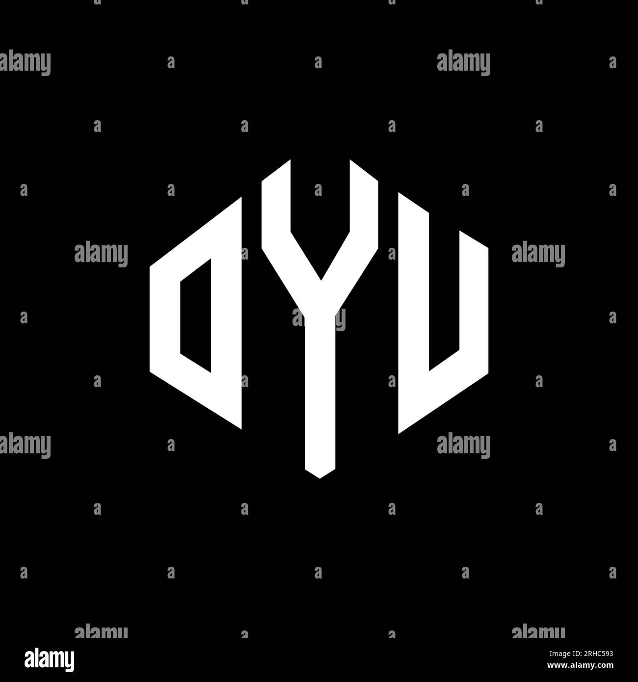 OYU letter logo design with polygon shape. OYU polygon and cube shape ...