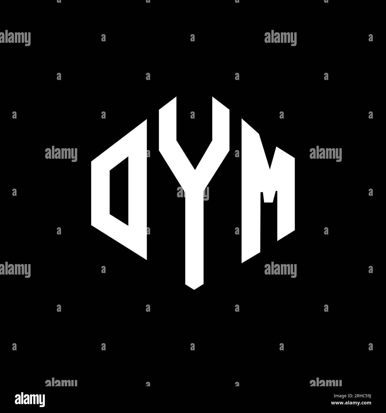 OYM letter logo design with polygon shape. OYM polygon and cube shape logo design. OYM hexagon ...
